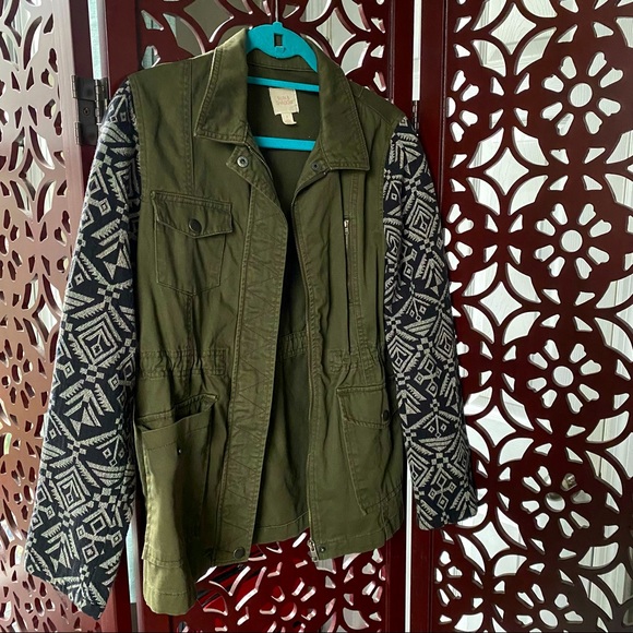Sun & Shadow | Jackets & Coats | Sun Shadow Camo Green And Print ...